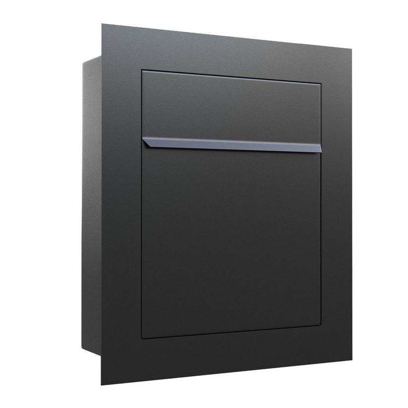PROFILE 1 Built-in - Embedded or column locking mailbox in black – Hart